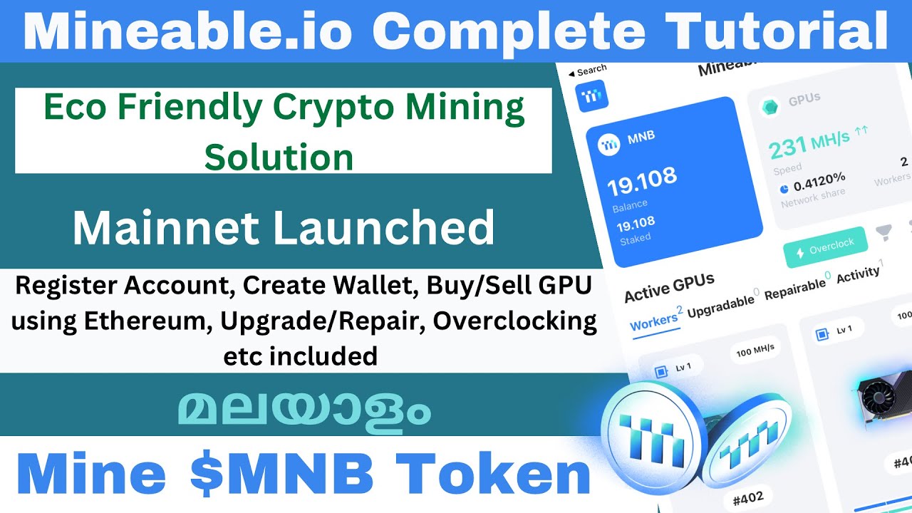 Mineable.io Tutorial - Mine MNB | Registration, Wallet Creation, Buy/Sell GPU etc | Mainnet ...