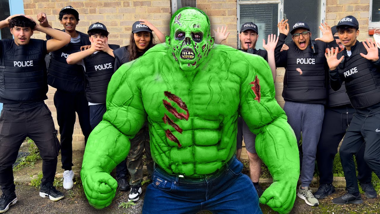 Zombie Hulk VS Cops - Hide and Seek! - YouTube