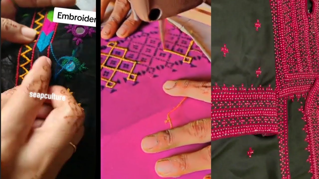 Balochi kashida new design || naya balochi kashida Kari || cultural ...