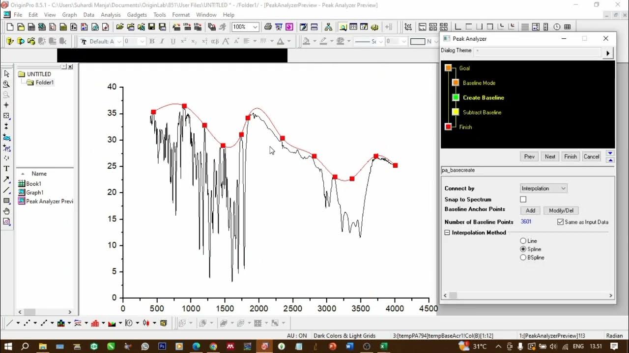 Tutorial membuat grafik FTIR dengan OriginPro - YouTube