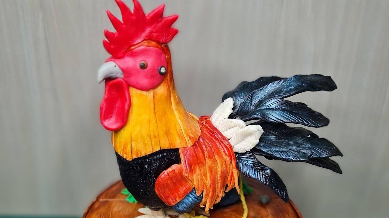 Manok na Pula Fondant Topper Tutorial - YouTube