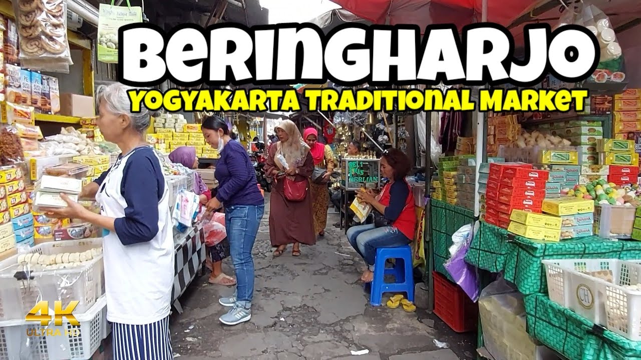 Berjalan di Pasar Beringharjo Malioboro Yogyakarta | 4K Indonesia City ...