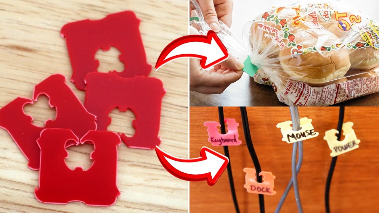 Don't Throw Them Away! 10 Surprising Uses For Bread Tags! - YouTube