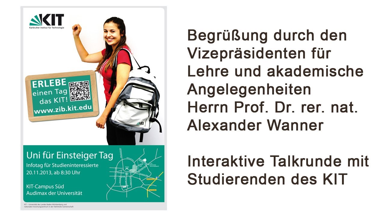 Uni für Einsteiger Tag 2013 - Eröffnung & Begrüßung durch Vizepräsident ...