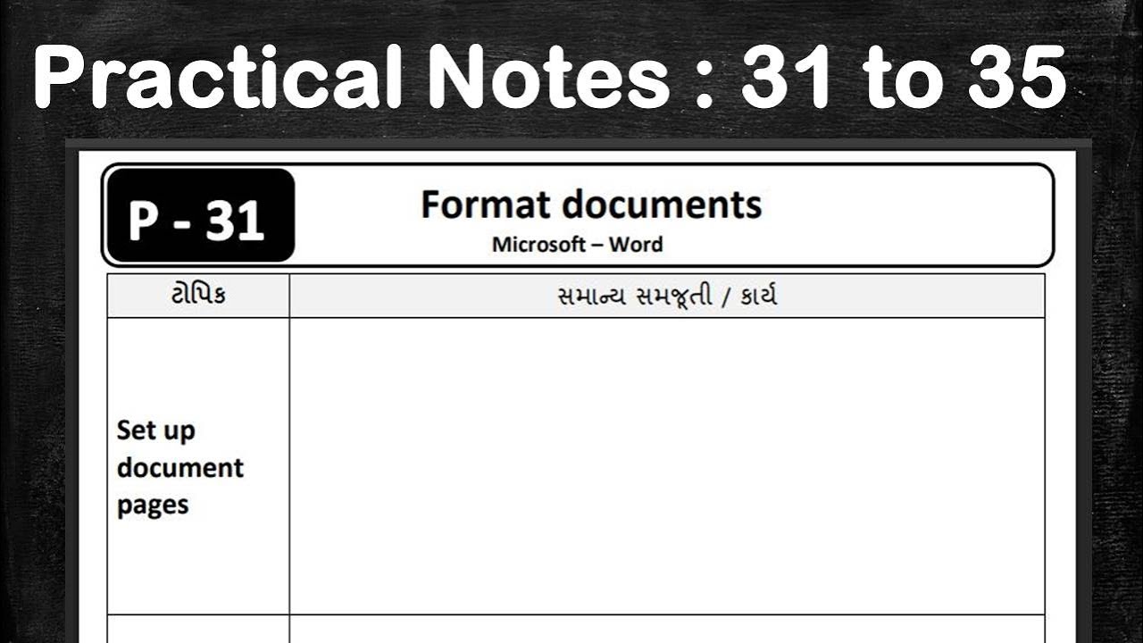 #7 - Notes - Practical - 31 to 35 | COPA | Easy to Write | Easy for ...