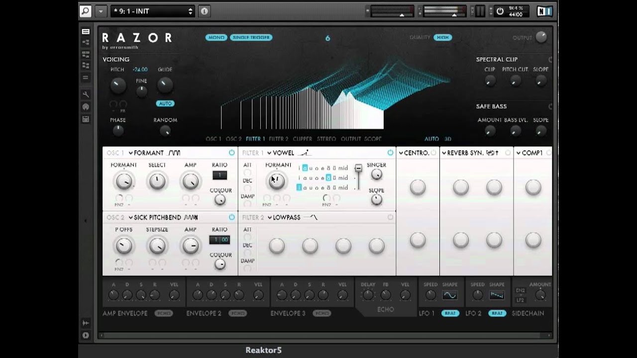 Vowel Bass in NI Razor - YouTube