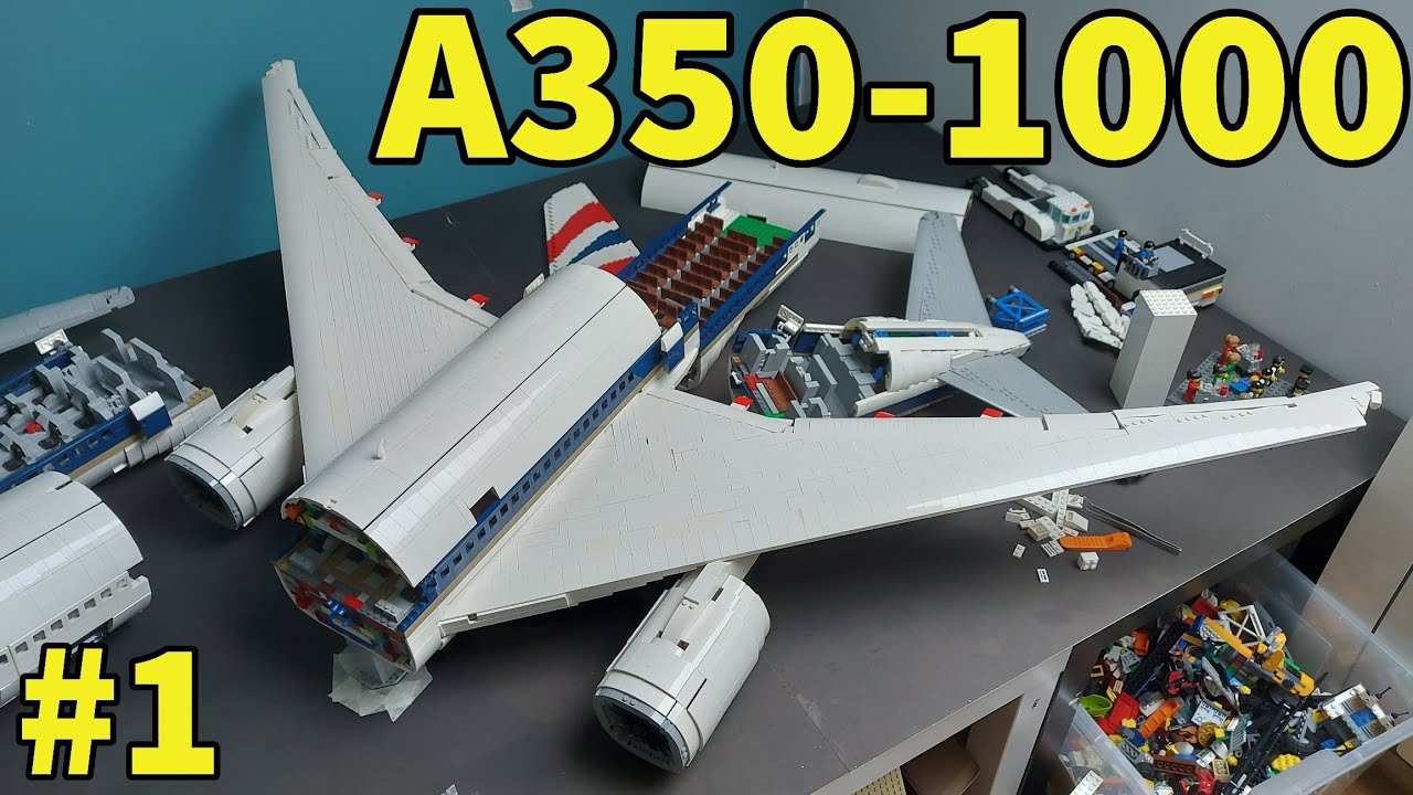 Converting my Lego A350-900 into an A350-1000 ! #1 Landing gear and ...