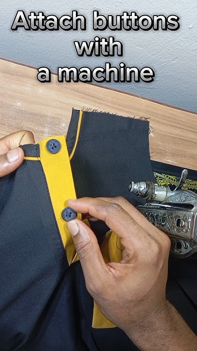 How to Attach Buttons with a sewing machine - YouTube