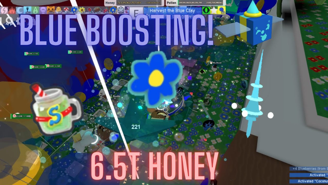 Comeback Blue Boost! [Unlucky] 6.5T Honey In Bee Swarm Simulator - YouTube