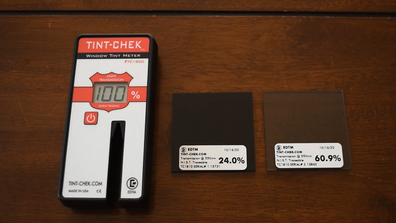 TC1800 Tint-Chek Window Tint Meter Calibration Standard Test - YouTube