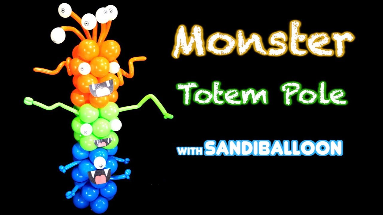 Monster Column ~ Balloon Decoration Tutorial - YouTube