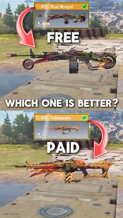 Free vs Paid Legendary RPD in CODM - YouTube