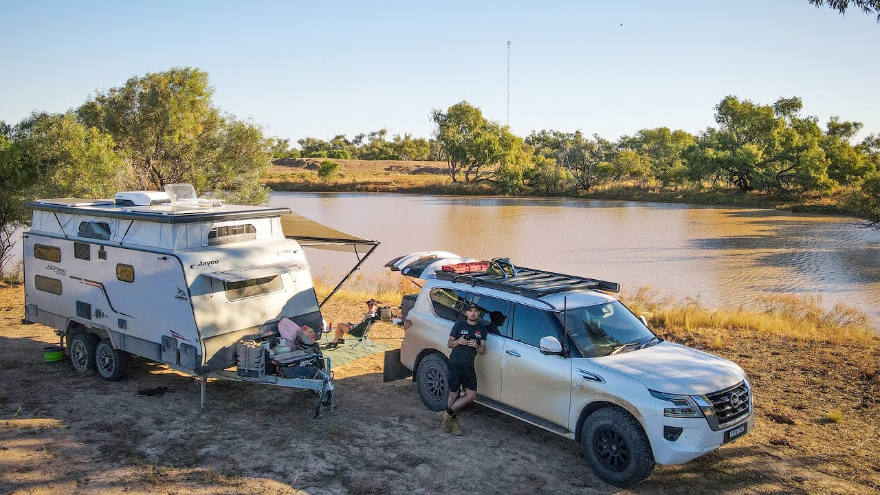 CARAVANNING QUEENSLAND - OUTBACK DAM FREE CAMP - YouTube