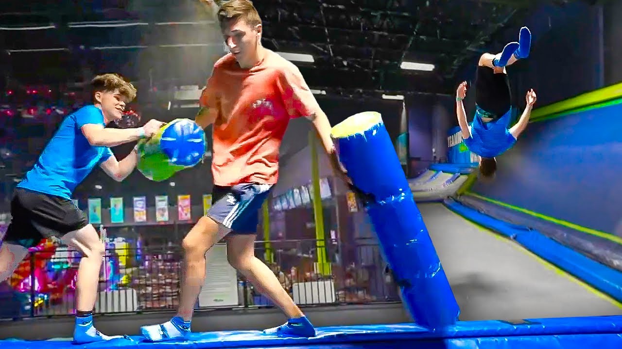 Jack Takes His BIGGEST Fan To The Trampoline Park! - YouTube
