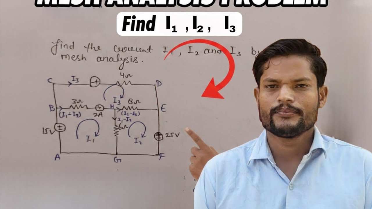 Q4: BEE , Mesh Analysis by applying KVL and KCL - YouTube