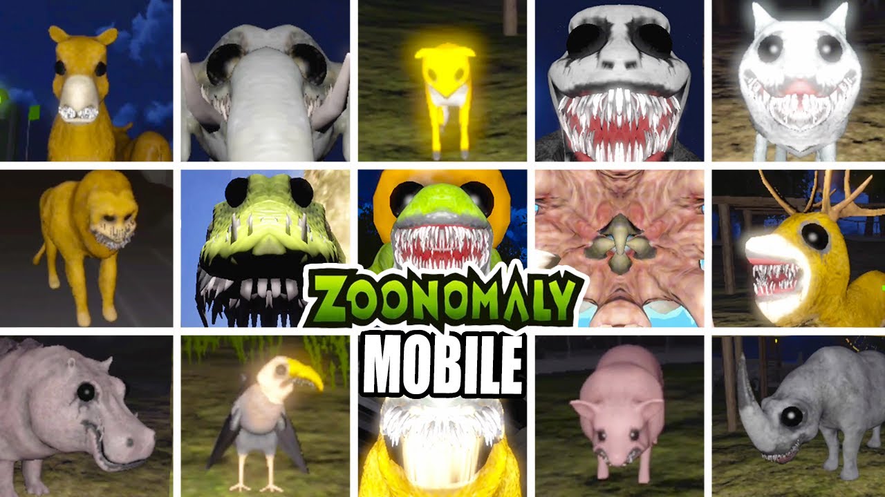 ZOONOMOLY MOBILE -ALL Jumpscares & All Monsters + All Bosses - YouTube