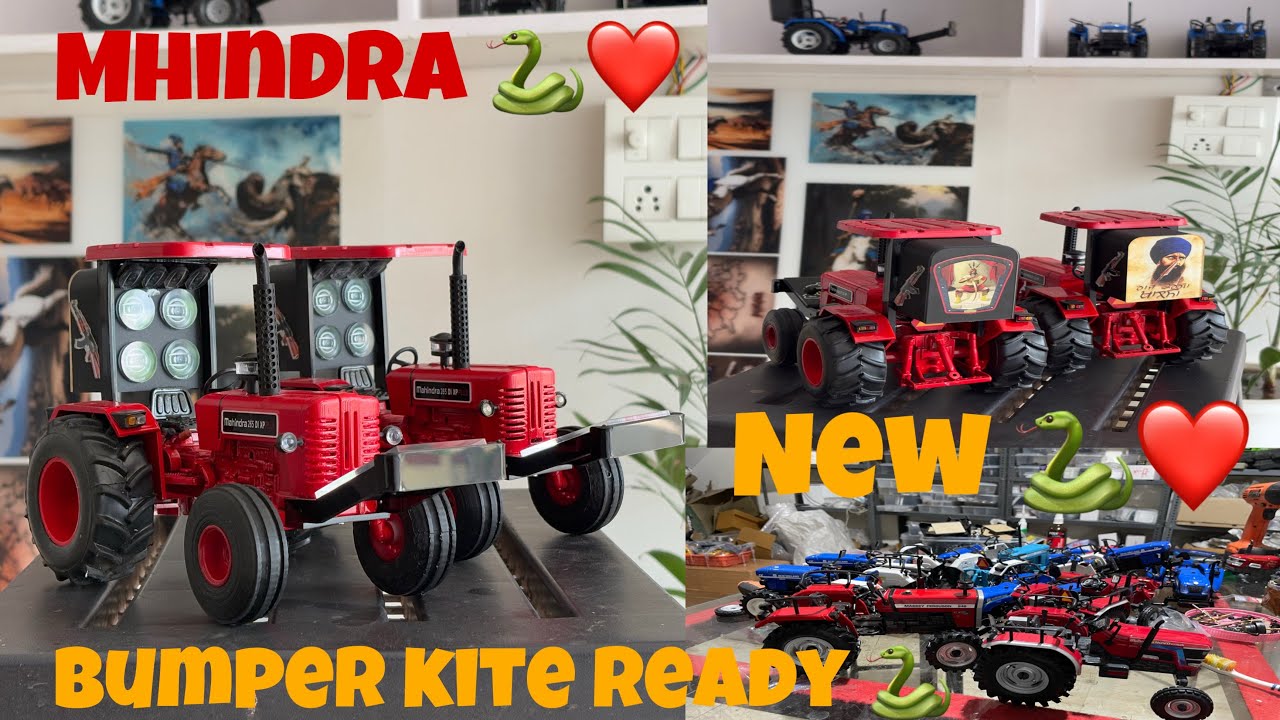 Mahindra ready kita ️🐍 tractor de bumper ready kite mitro ️🐍 - YouTube