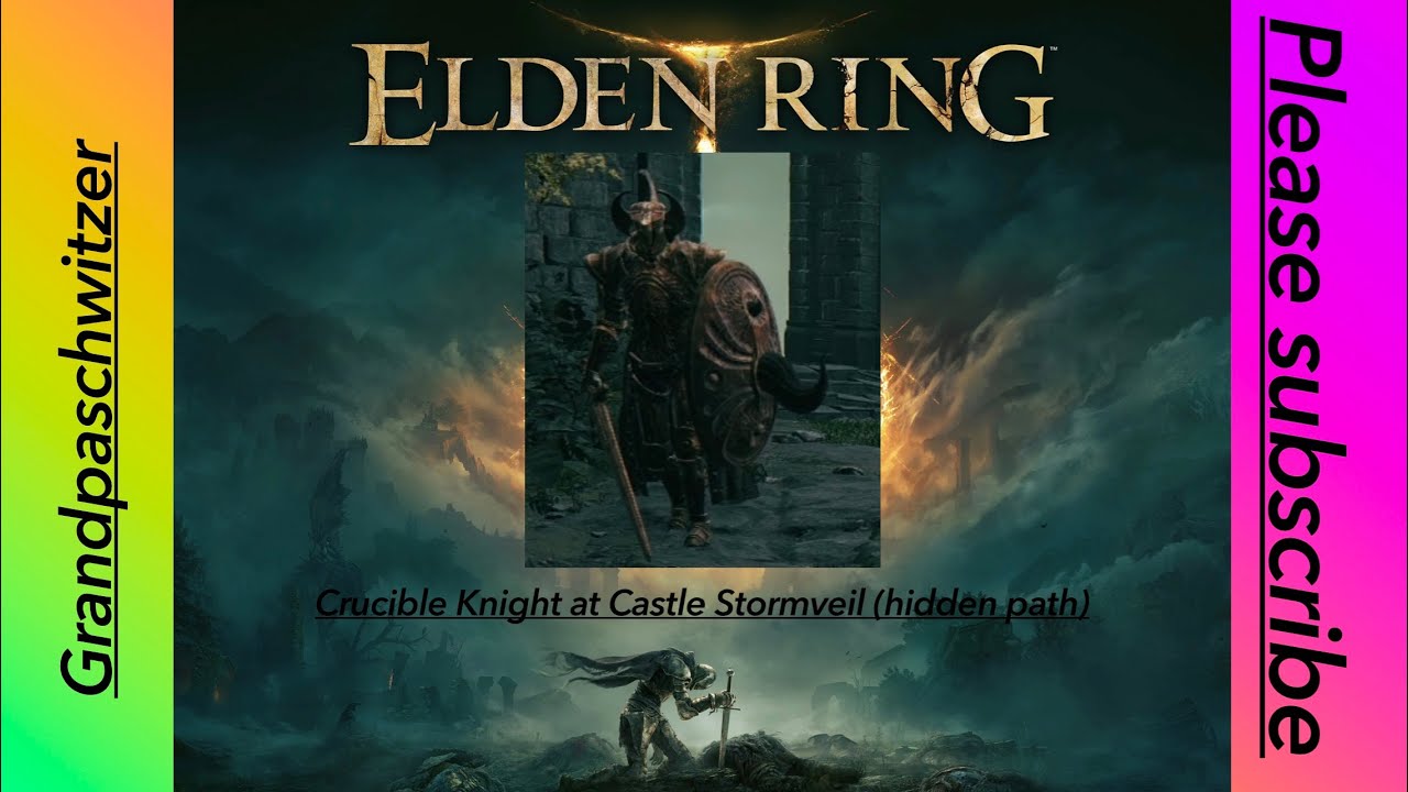 ELDEN RING Crucible Knight (Stormveil Castle) Hidden path - YouTube