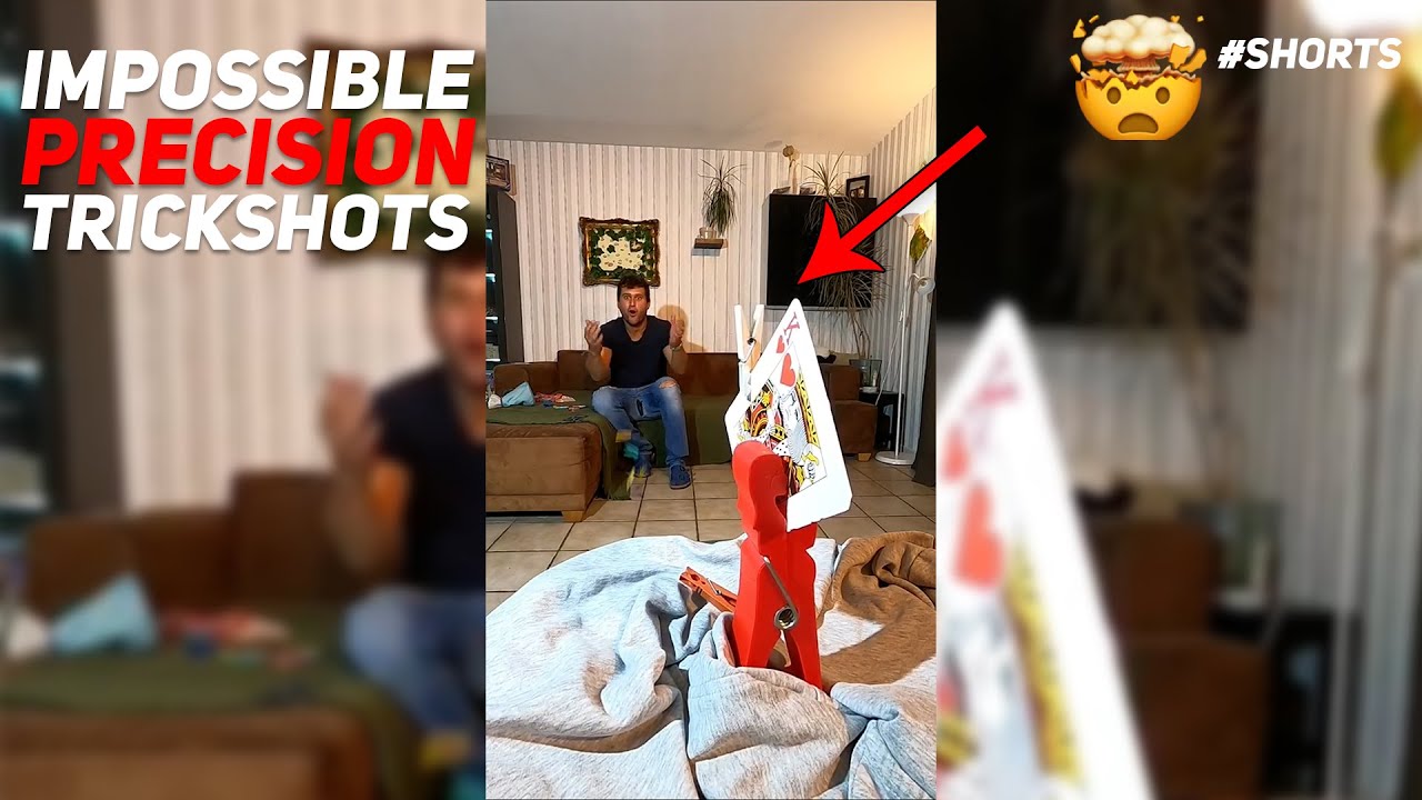 IMPOSSIBLE CARD THROWING TRICK SHOTS 🤯🤯 #Shorts - YouTube