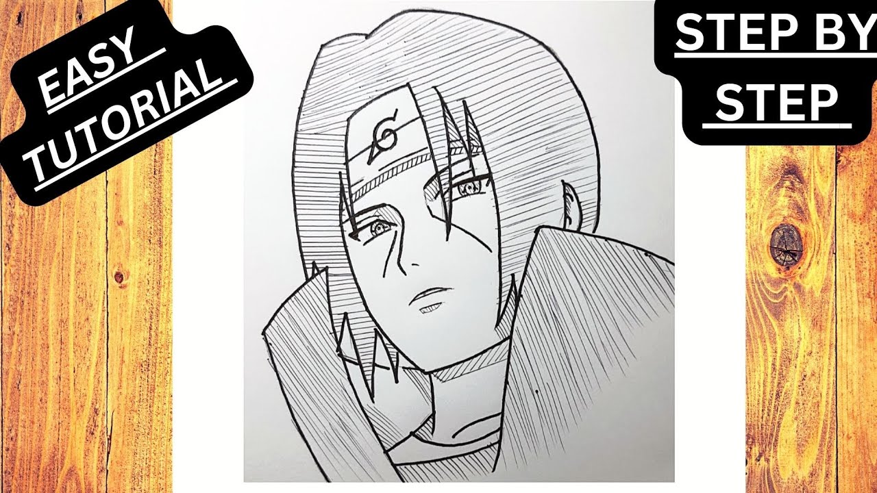 How to draw itachi uchiha easy Easy anime drawing/Easy anime sketch/how ...