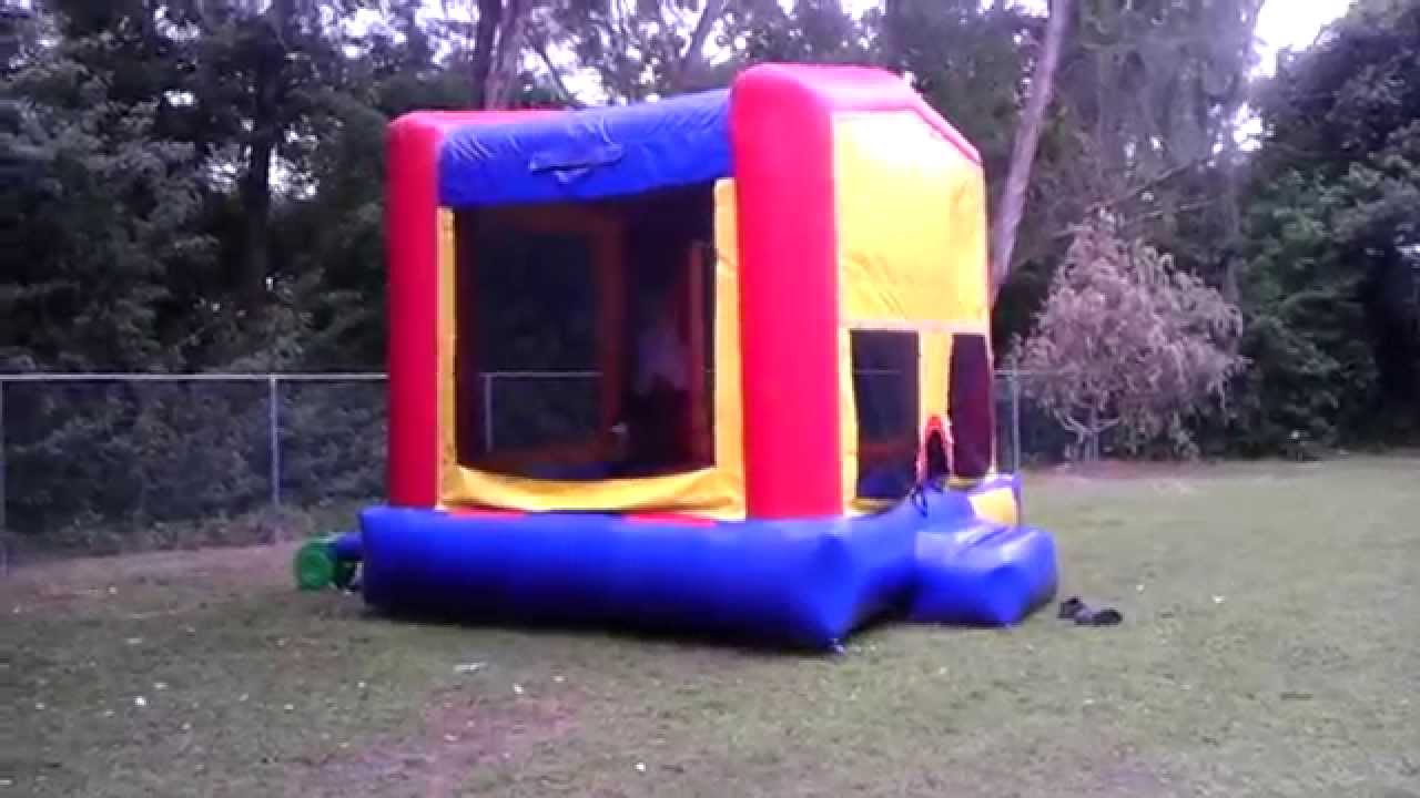 My cousin bounce house fail - YouTube