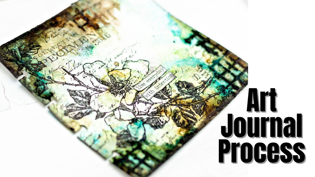 Art journal page process - YouTube