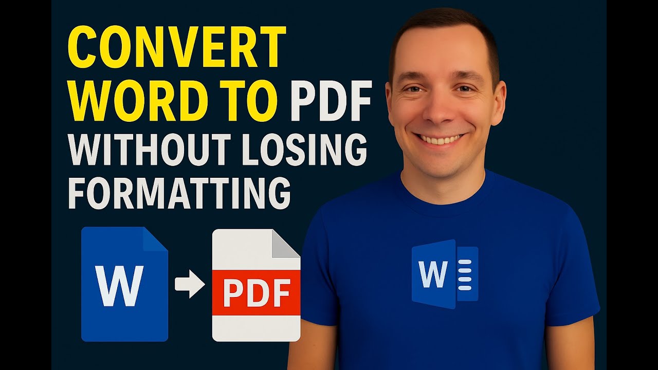 How to Convert Word to PDF Without Losing Formatting - YouTube
