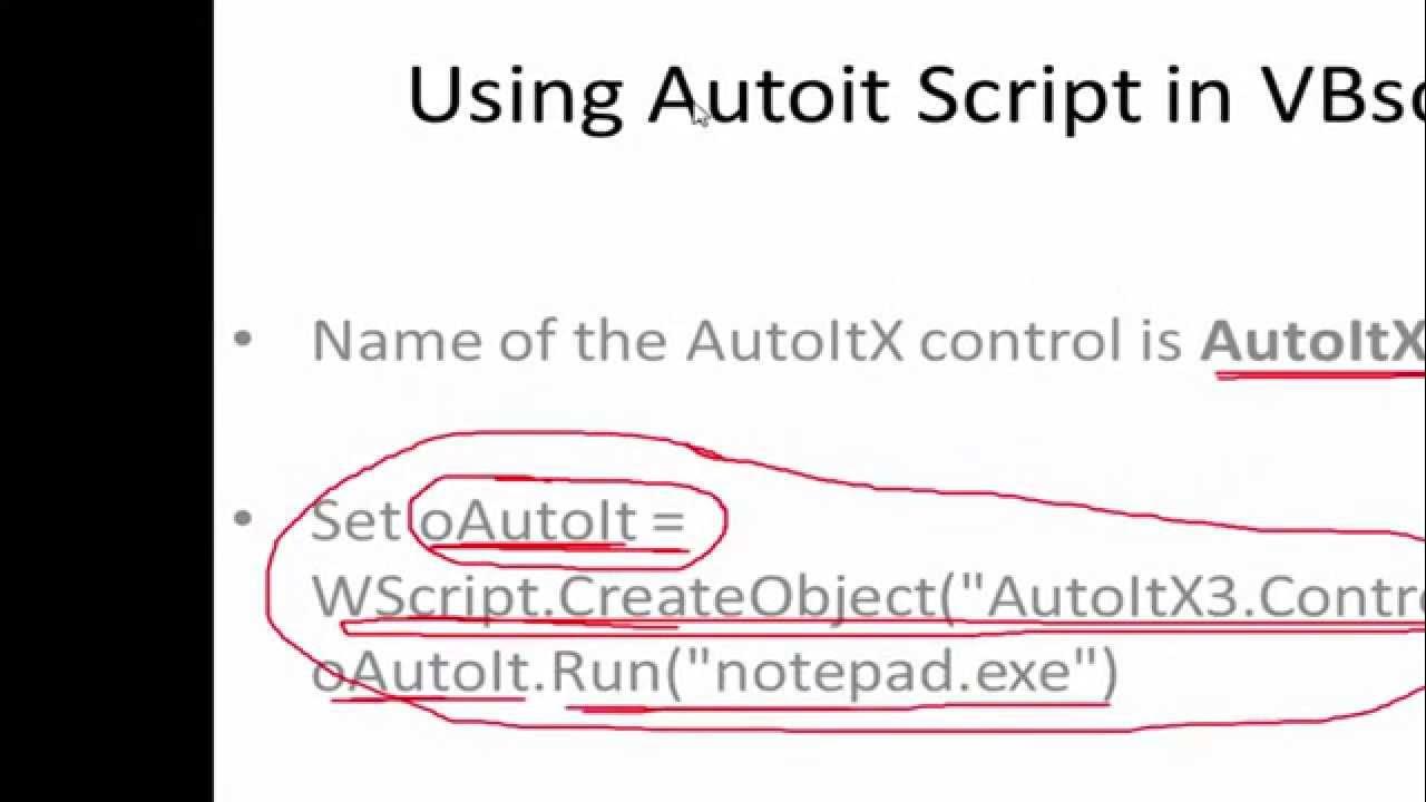How to Run Autoit Script In VBscript - YouTube