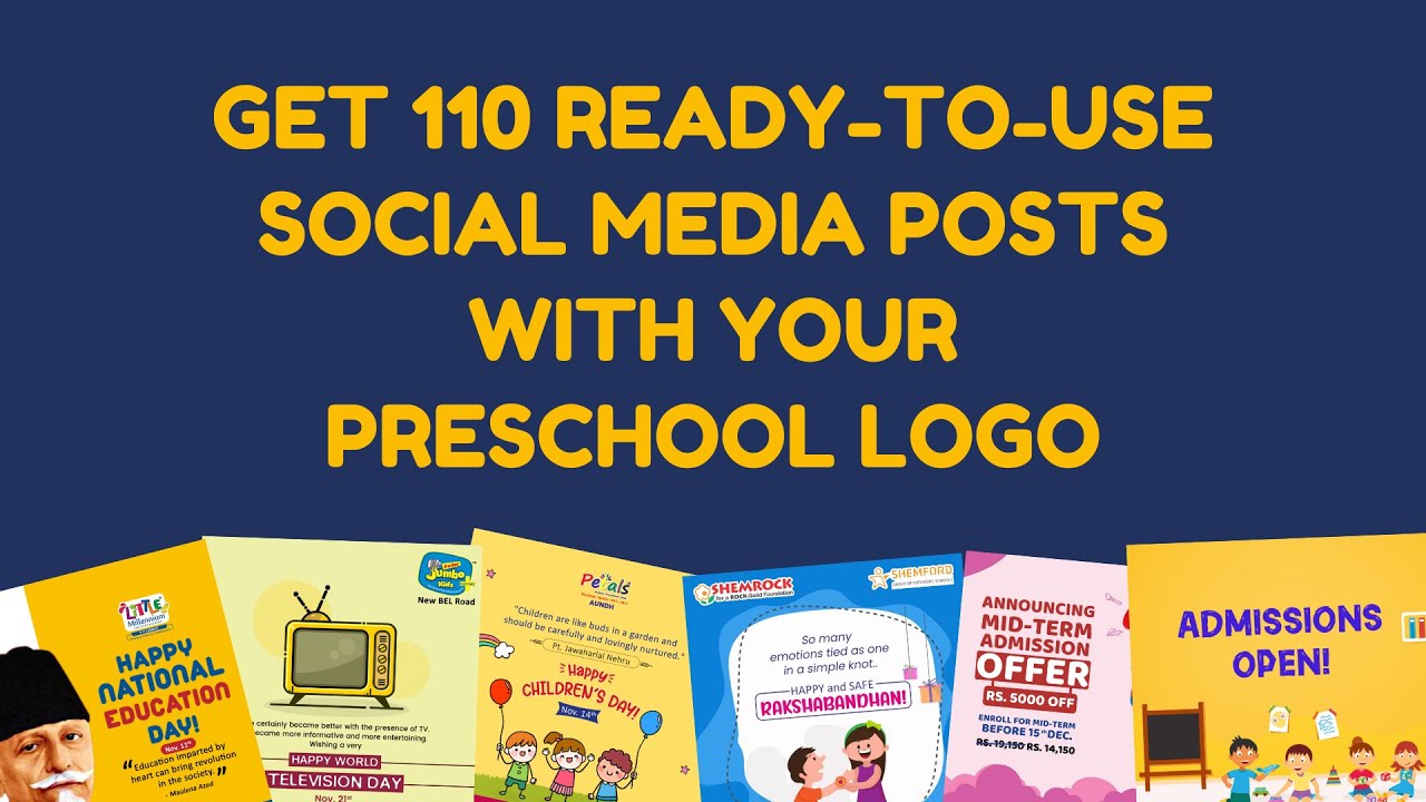 Social Media Marketing Posts For Your Preschool | Preschool Social ...