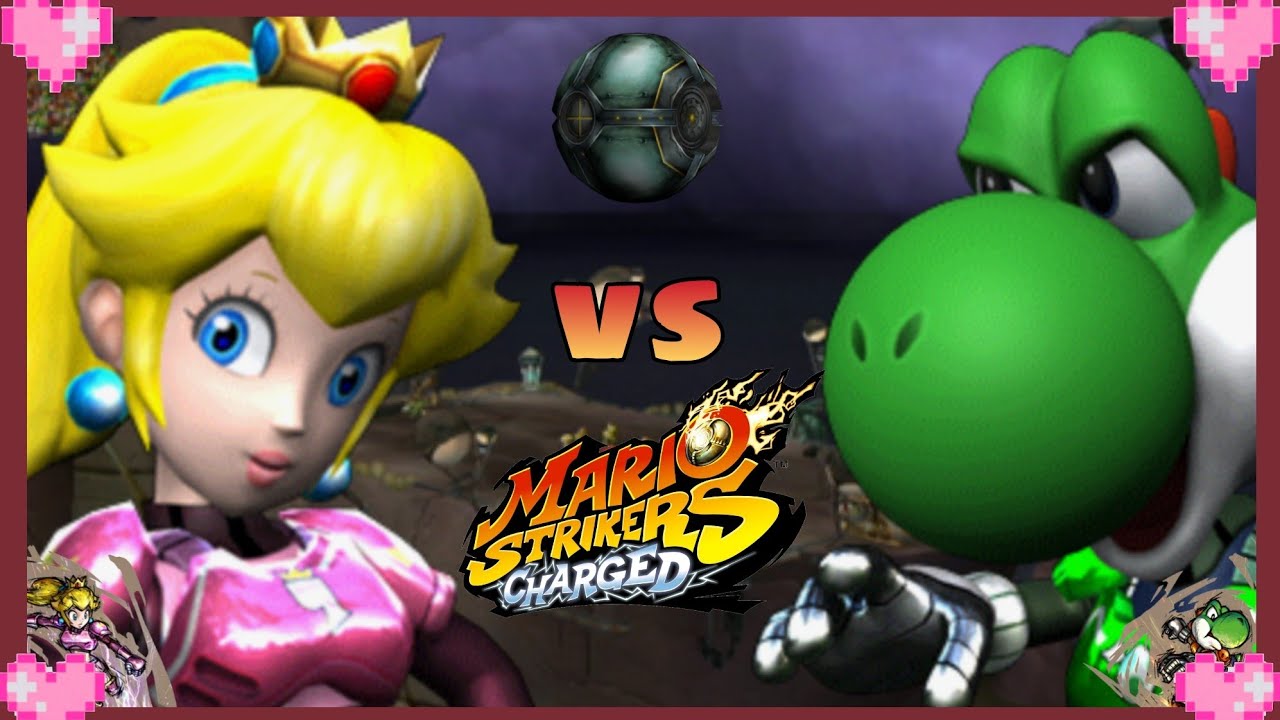 🌸 Mario strikers Charged - Peach vs Yoshi 🌸 - YouTube