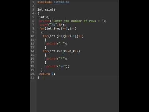 C program to print rhombus pattern || #shorts #code #coding #coder #reels #programming #game ...