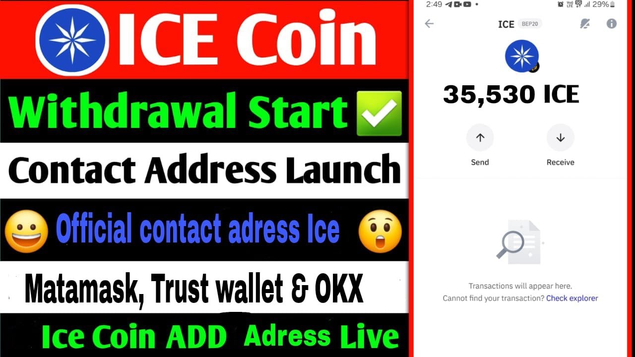 Ice coin withdrawal start in OKX ,MataMask & Trust wallet | Ice network ...