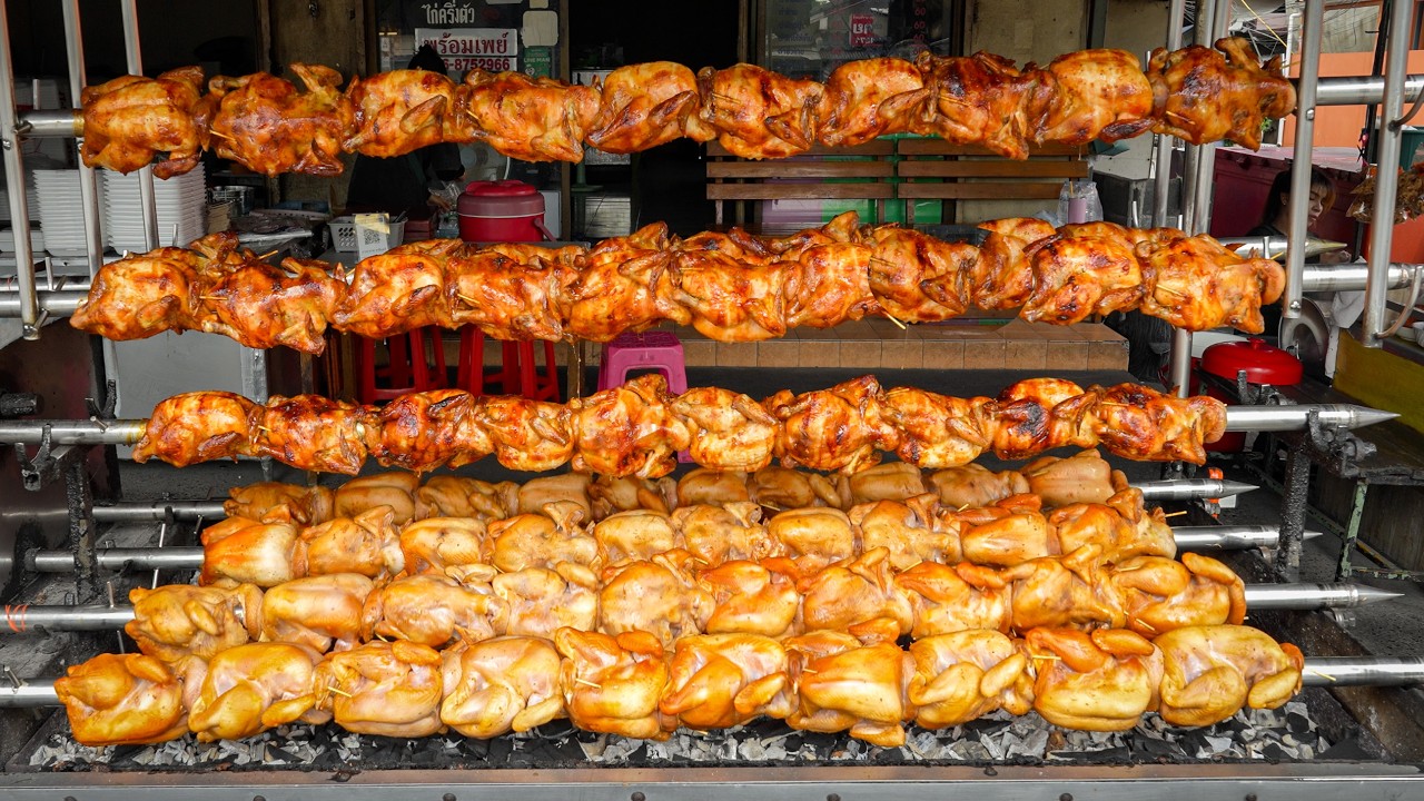 Sold Out 300 Chickens Daily! Amazing Massive Grilled Chickens - Thai ...