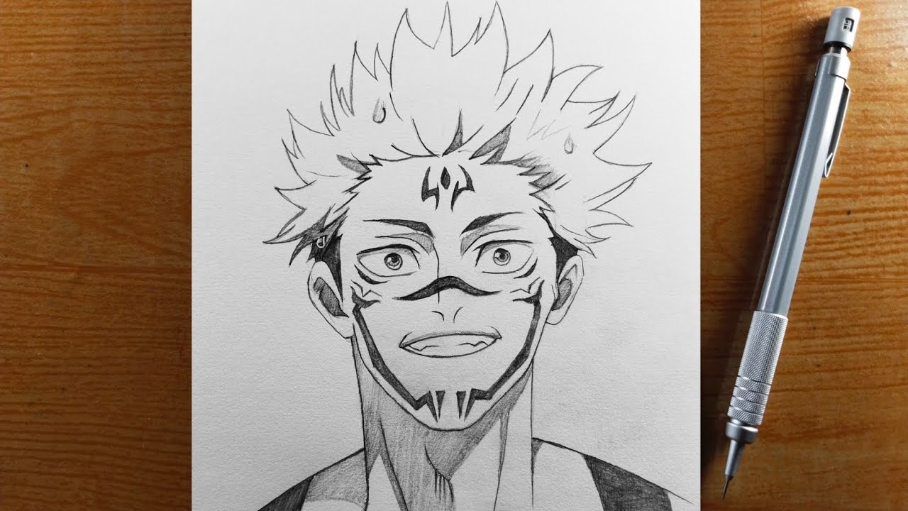How to draw Sukuna | Step by Step Easy | SS Art drawing - YouTube