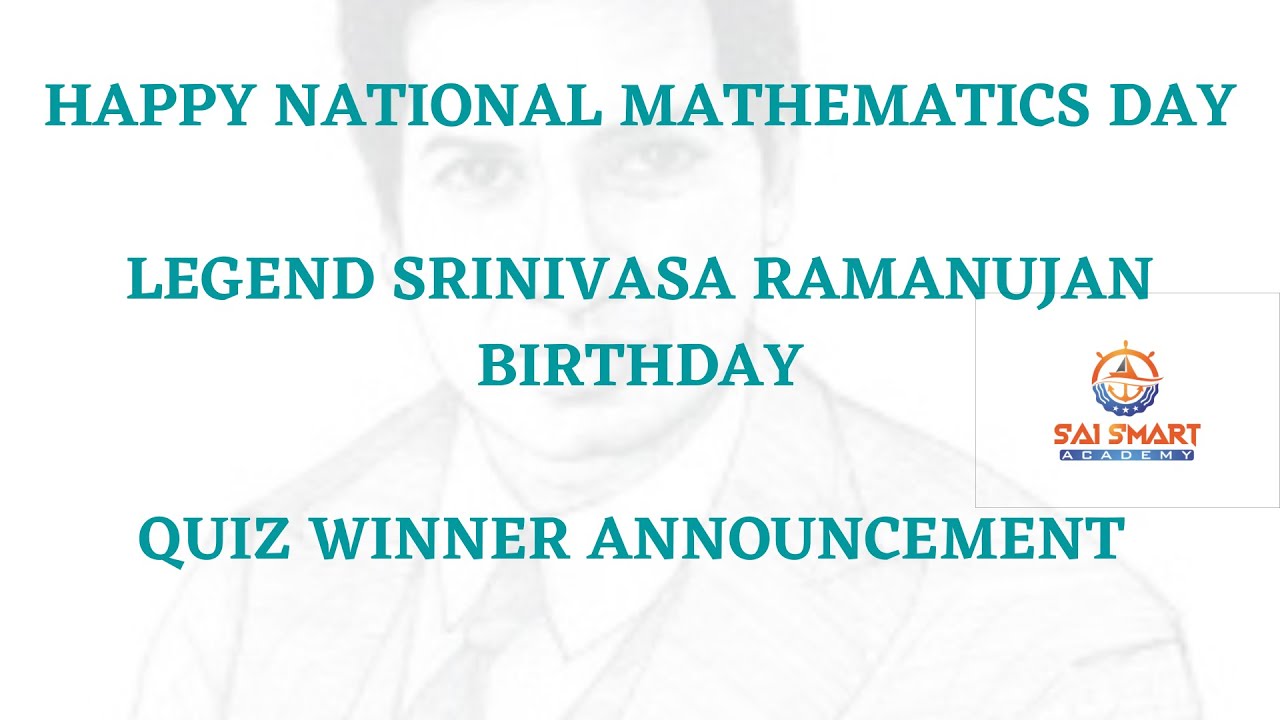 1. HAPPY NATIONAL MATHEMATICS DAY | QUIZ WINNER ANNOUNCEMENT ...
