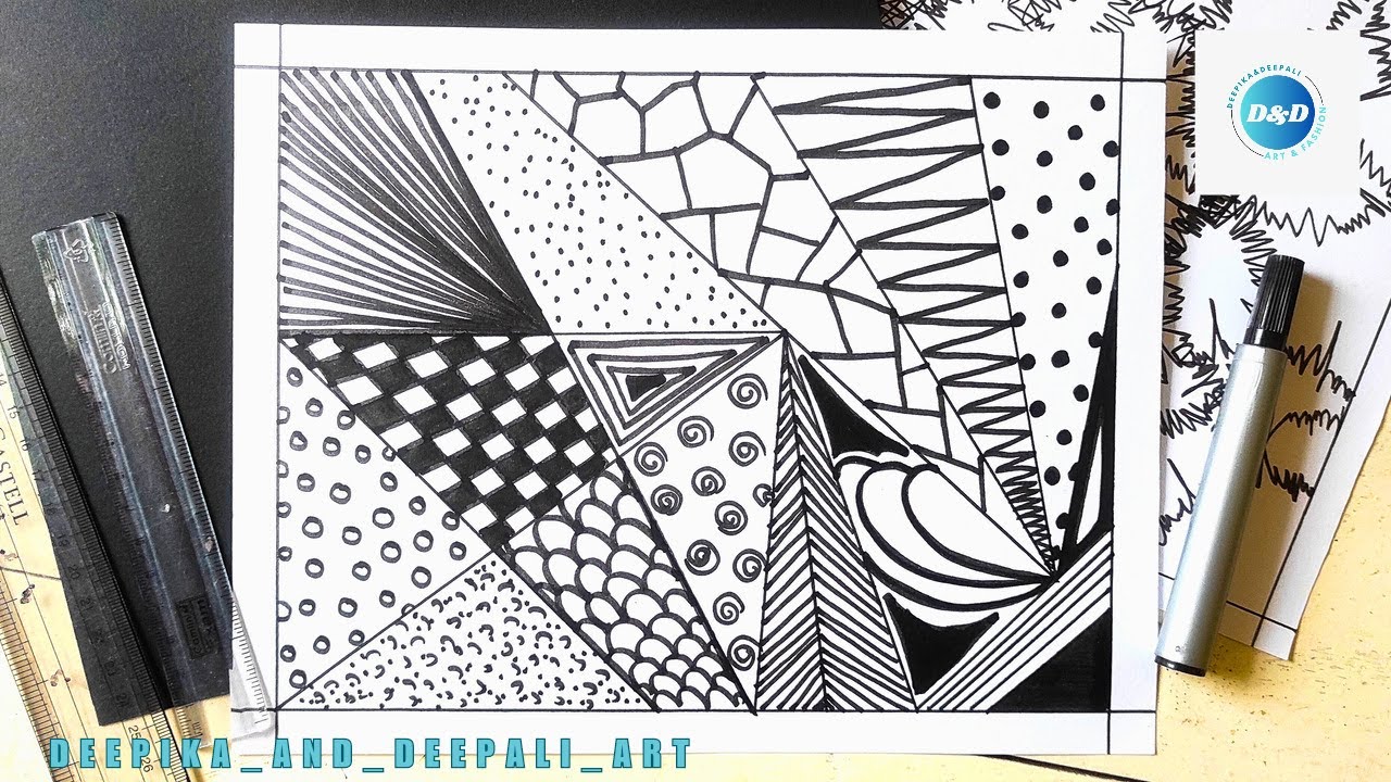 Line art drawing/line design drawing/simple line design/zentangle art ...