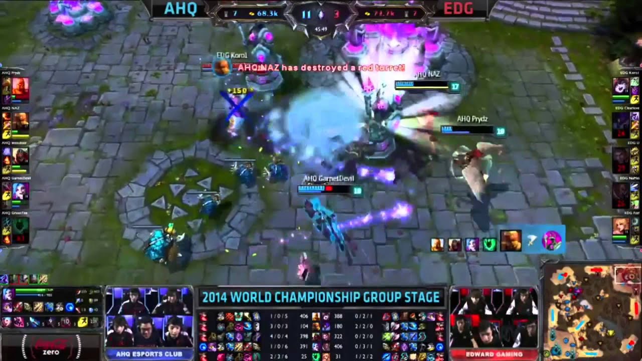 LOL AHQ打敗EDG的瞬間 AHQ vs EDG 世界大賽 - YouTube