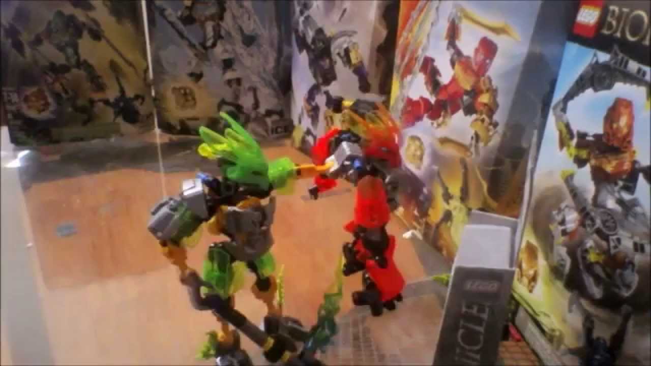 BIONICLE 2015 Stop Motion Protector of Fire vs Protector of Jungle ...