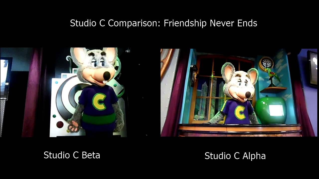 Chuck E. Cheese's Friendship Never Ends Stage Comparison Studio C Alpha ...