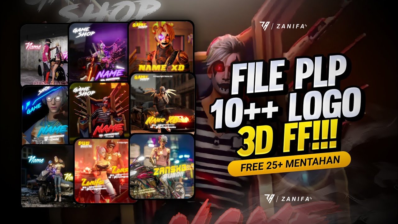 FILE PLP!! Bagi-bagi 10+ Logo JB 3D FF PART 2 🔥🔥 || Free 25+ Mentahan 3D FF!! - YouTube