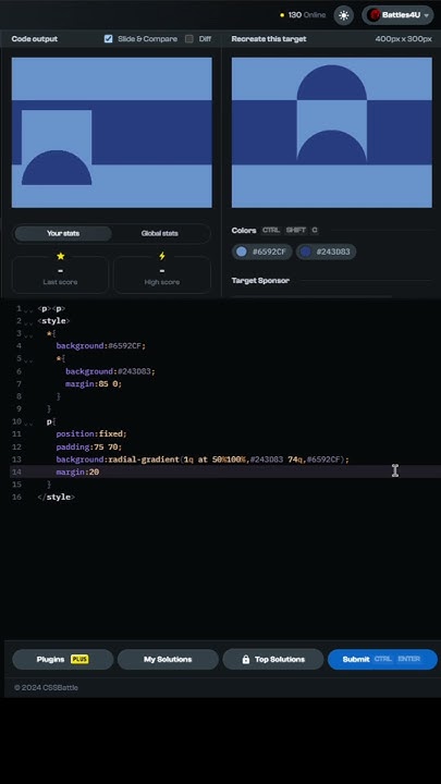 7 11 2024 Css Battle Daily Challenge 100 Match Css Html