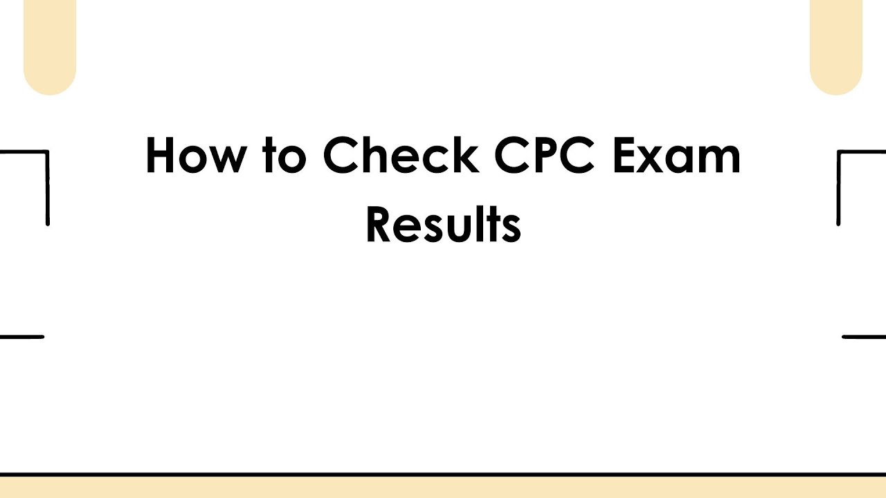How to Check CPC Exam Results - YouTube