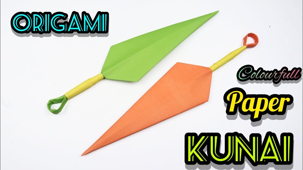 How to make kunai Making kunai Naruto from paper Origami Ninja weapon ...