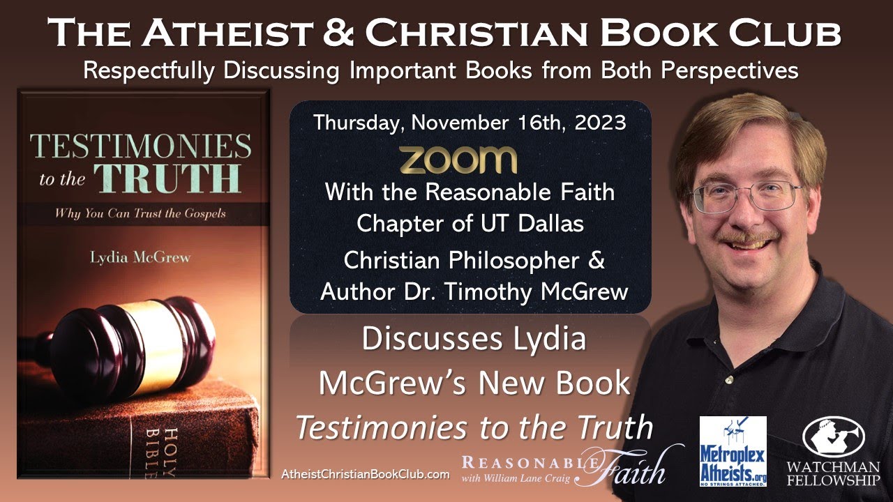 Dr. Tim McGrew Discusses Lydia McGrew's New Book Testimonies to the ...