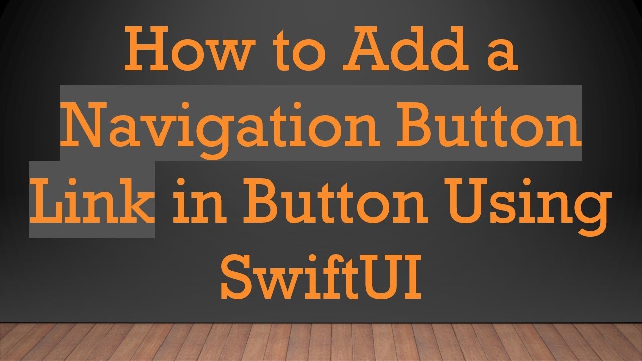 How to Add a Navigation Button Link in Button Using SwiftUI - YouTube