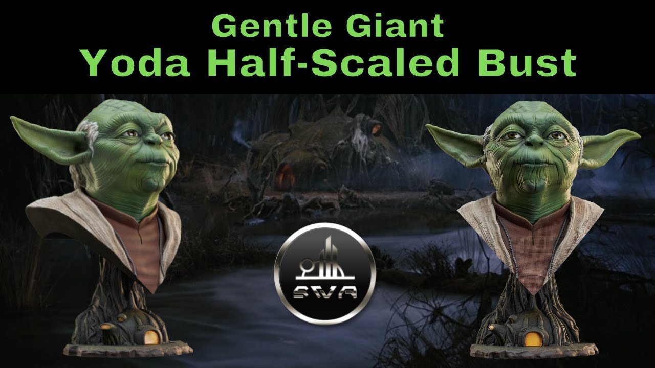 Gentle Giant Yoda half-scaled bust review - YouTube