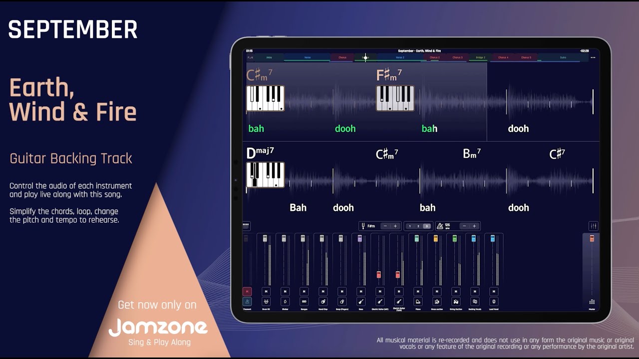 Guitar Backing Track | September - Earth, Wind & Fire Chords - Chordify