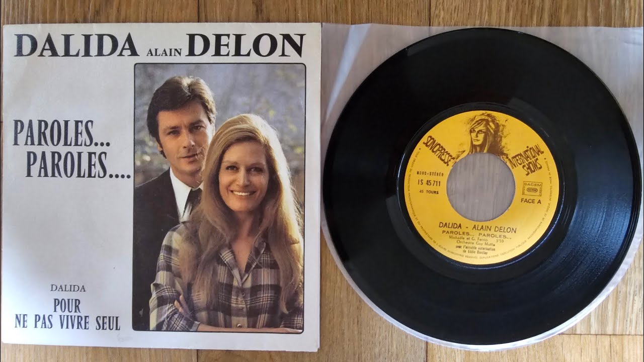 LP Vinyl : IS 45 711.Dalida & Alain Delon - Paroles Paroles - YouTube