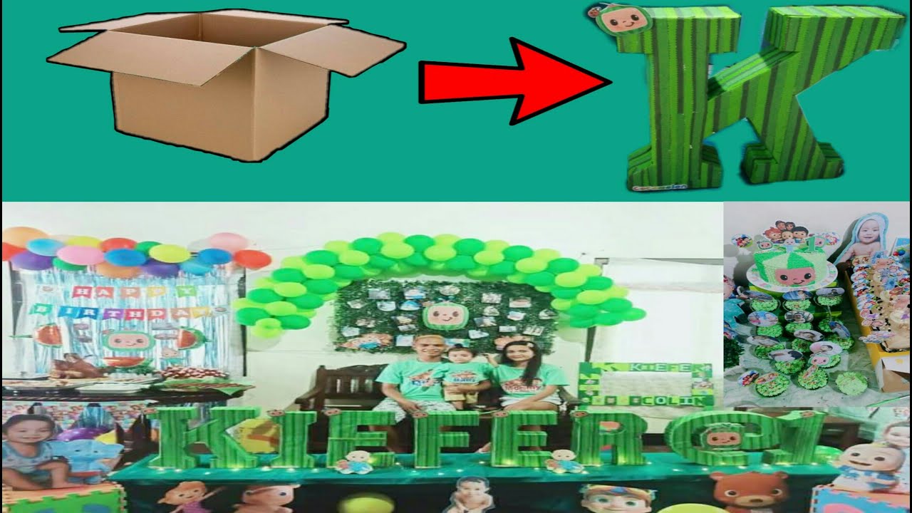 DIY COCOMELON STANDEE LETTER AND NUMBER| COCOMELON THEMED BIRTHDAY ...