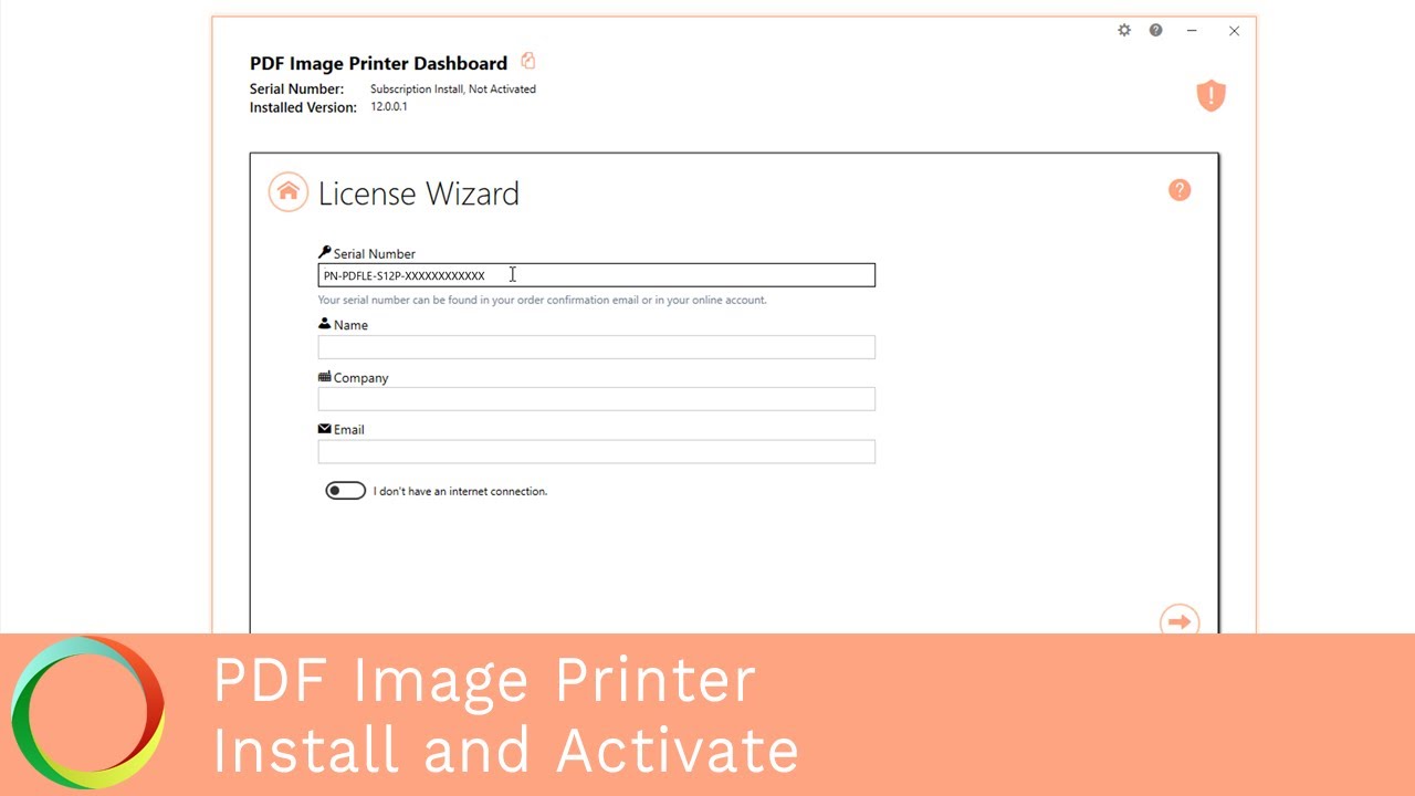 Install and Activate | PDF Image Printer 12 | PEERNET - YouTube